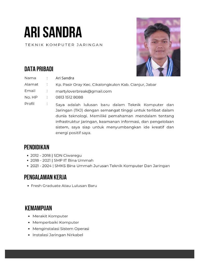 CV Ari Sandra | PDF