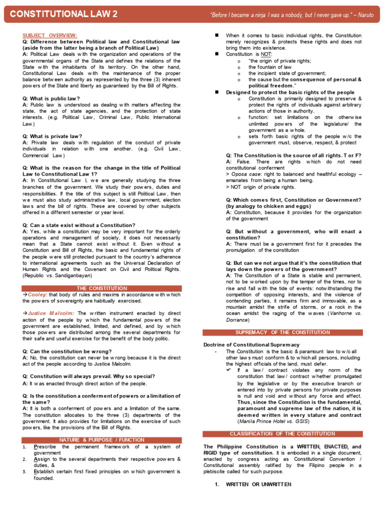 Law Students' Guide to Constitutional Law | PDF | Constitution ...
