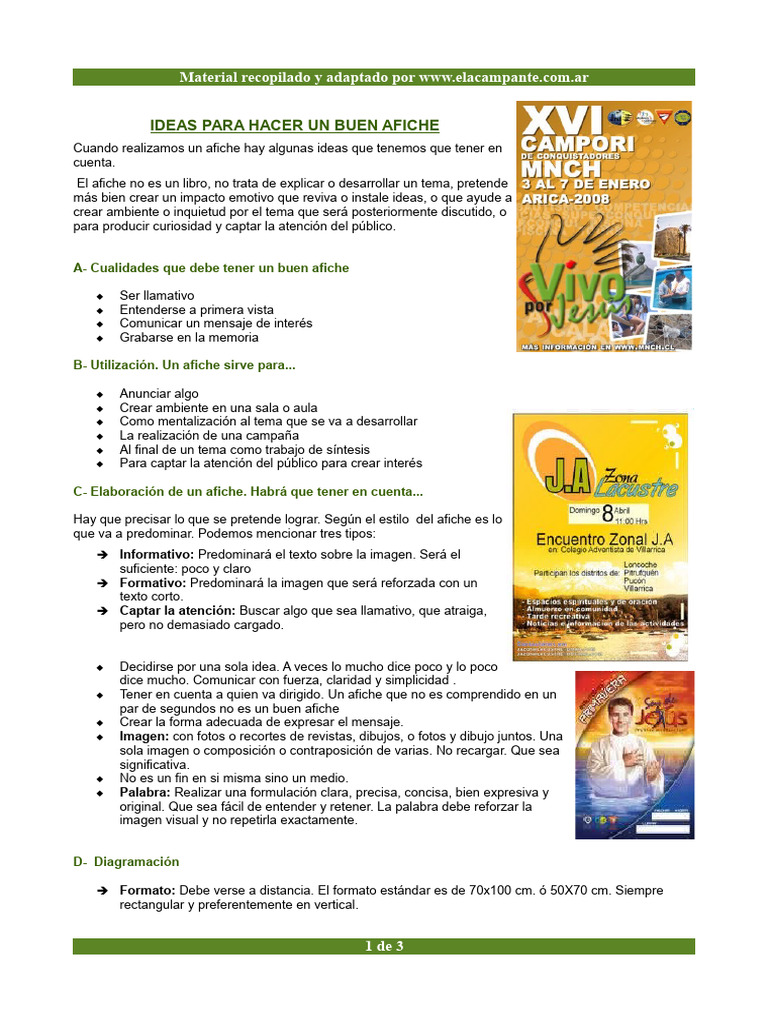 Como Hacer Un Buen Afiche | PDF | Póster | Pintura con acuarelas