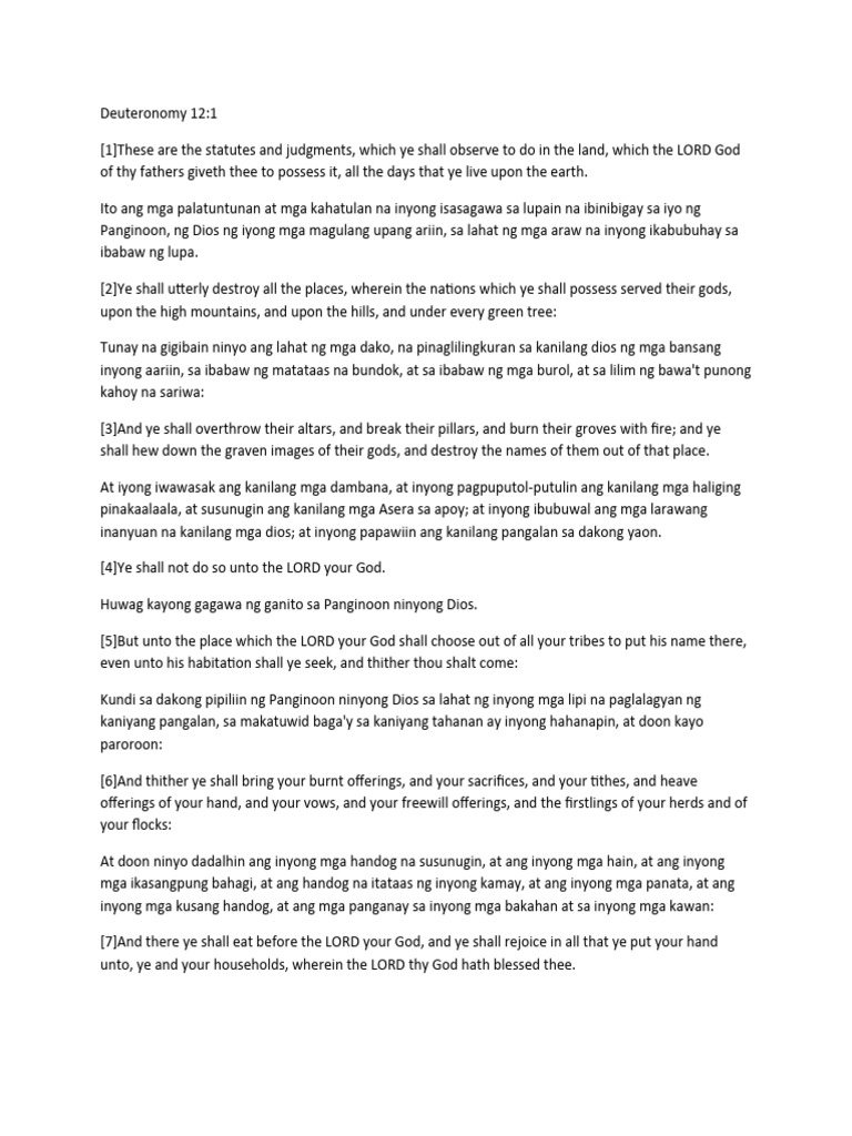 Deuteronomy 12-WPS Office | PDF