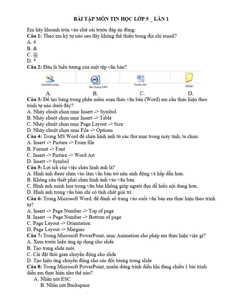 Lop 5 | PDF