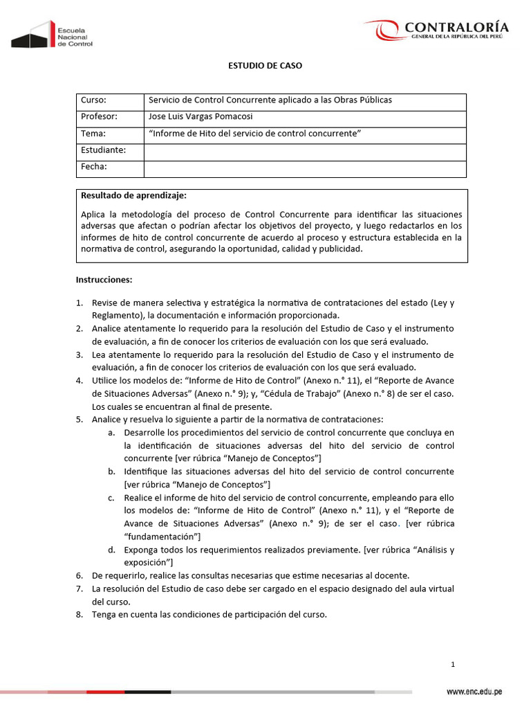 3 - Estudio de Caso (CC) | PDF | Evaluación | Caso de estudio