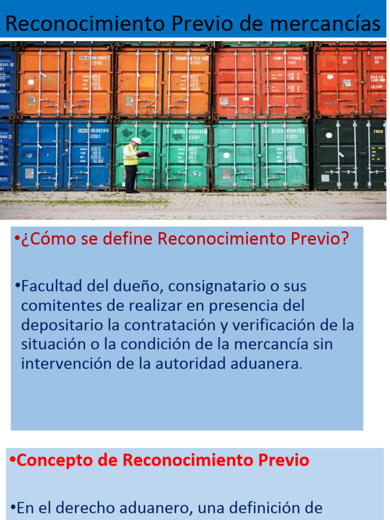 Reconocimiento Previo de Mercancías | Descargar gratis PDF | aduana ...