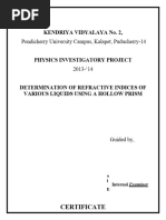 Hollow Prism Physics Investigatory Project Class 12 CBSE | PDF ...