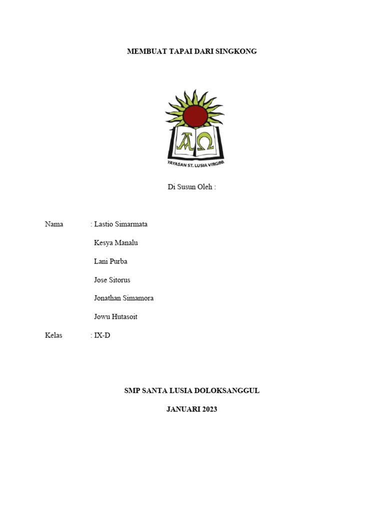 Membuat Tapai Dari Singkong | PDF