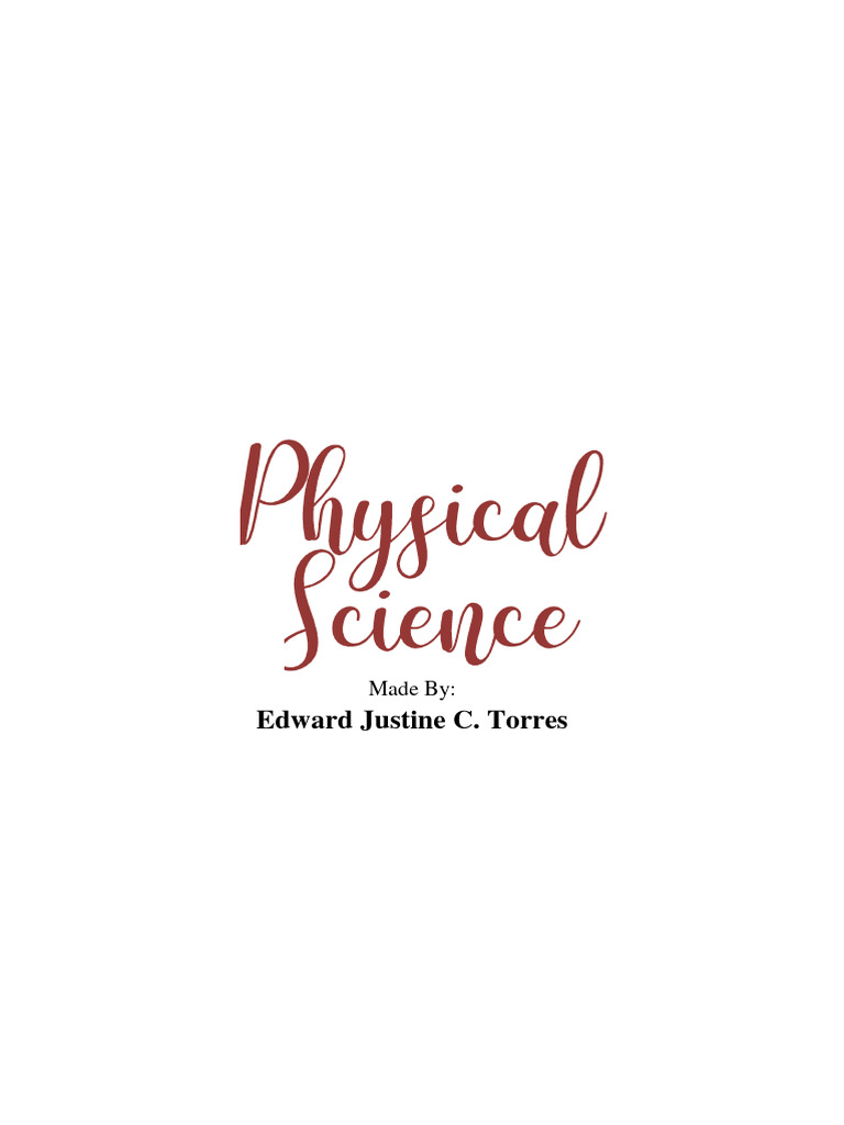 Physical Science Notes | PDF | Chemical Polarity | Stars