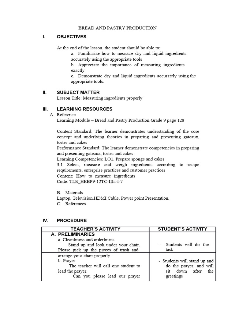 Bread and Pastry DLP | PDF | Butter | Baking