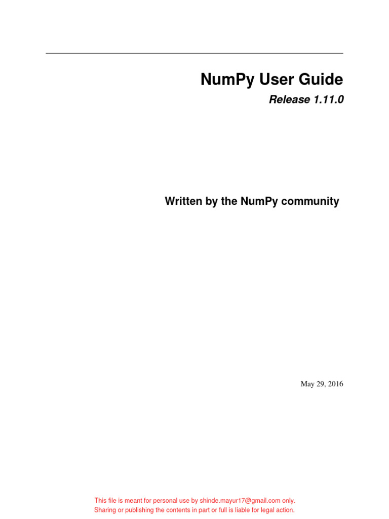 Numpy-Guide-1 11 0 | PDF | Software Engineering | Mathematics