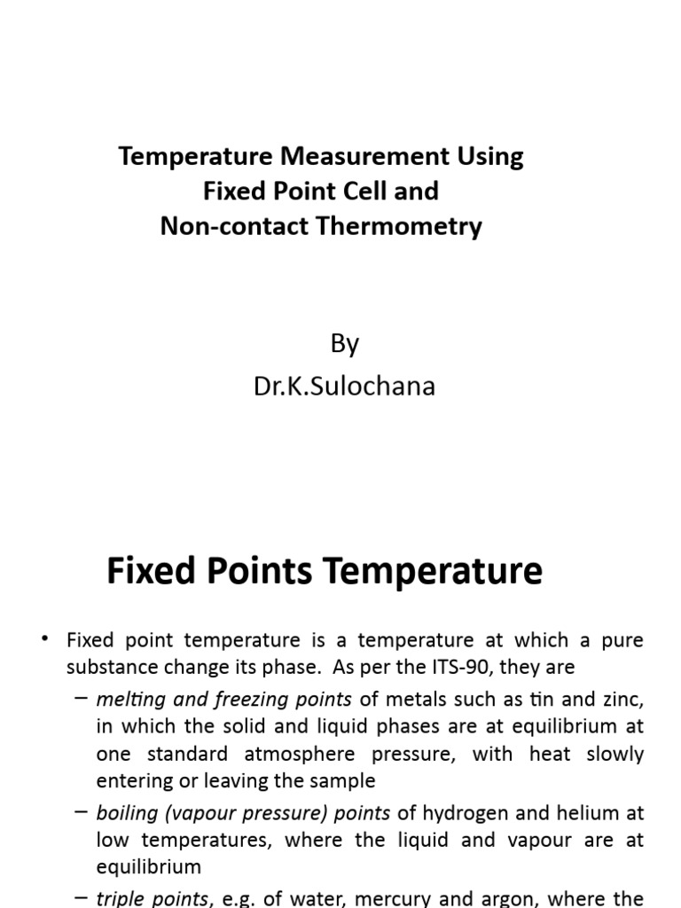 fixed point cell | Download Free PDF | Melting Point | Ice