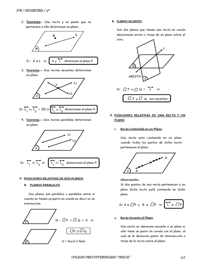 IV BIM - 4 - Nociones Básicas de Geom | PDF | Perpendicular | Geometría analítica
