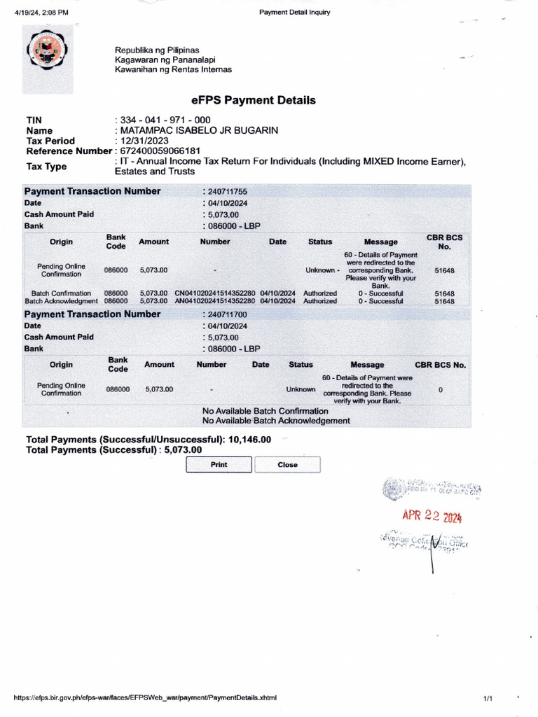 Matampac, Isabe - Lo - Itr-2023 | PDF