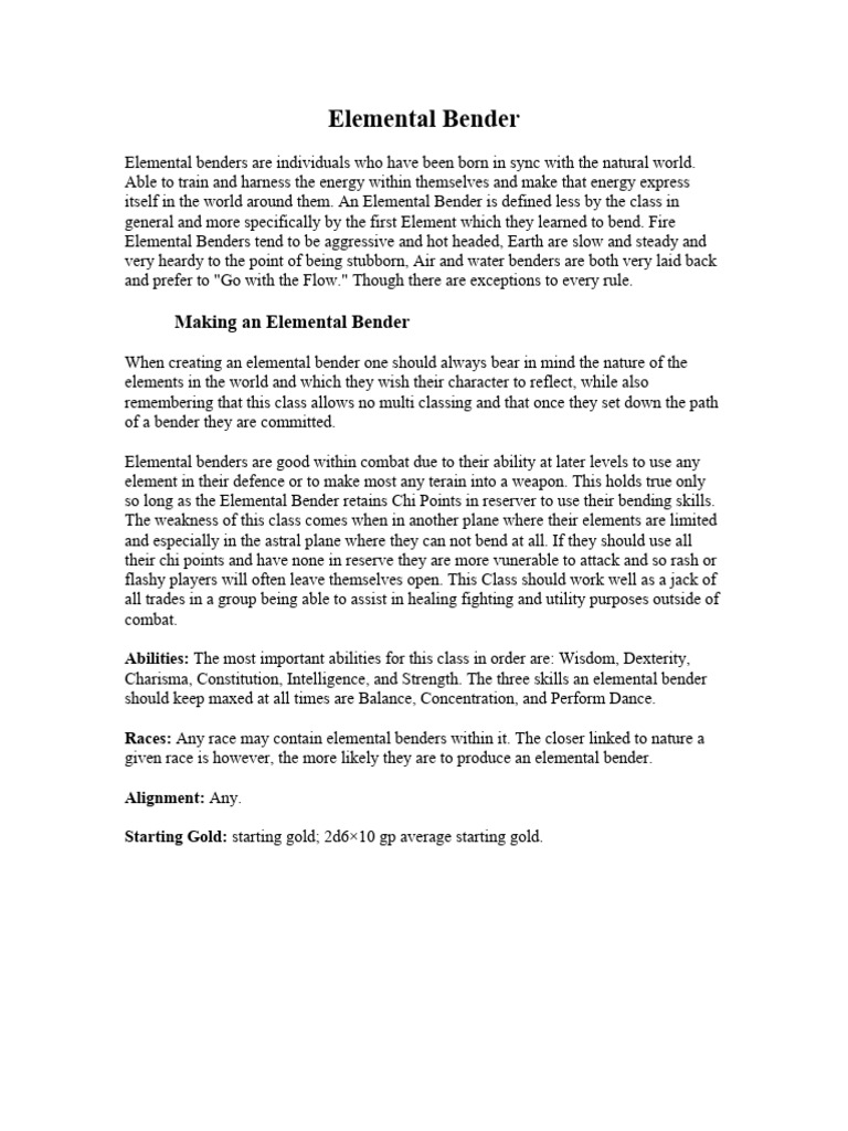 Elemental Bender | PDF | Water | Rock (Geology)