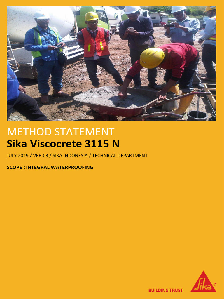 MS - Sika Viscocrete 3115 N - Integral Waterproofing (v.02.2019) | PDF ...