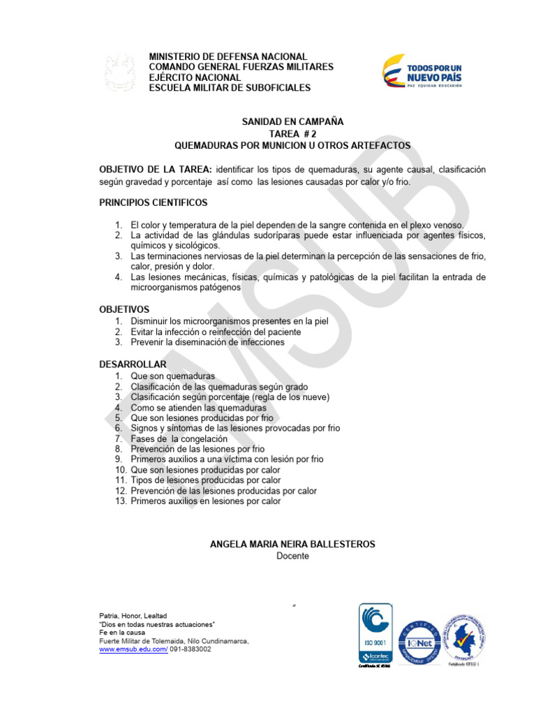 Manejo de Quemaduras y Lesiones Térmicas | PDF