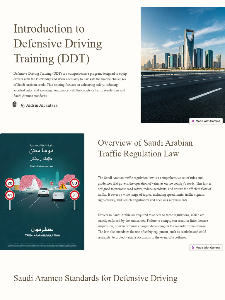 Introduction To Defensive Driving Training DDT | PDF | Driving ...