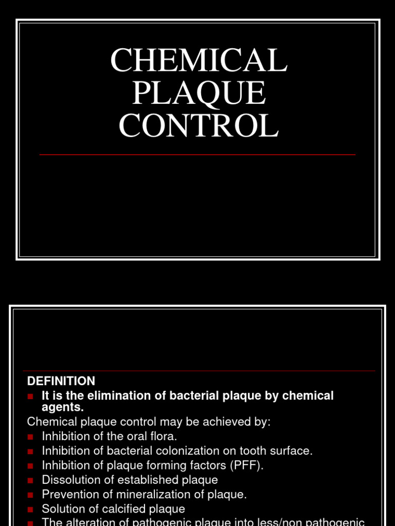Chemical Plaque Control | PDF | Human Tooth | Bacteria