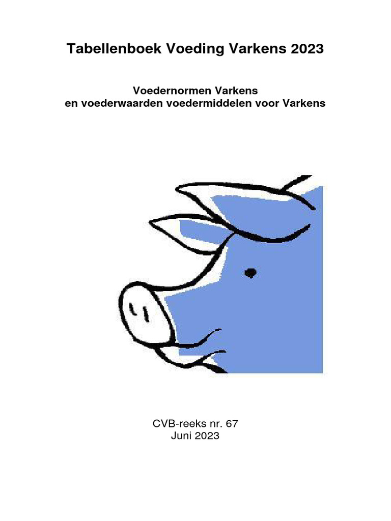 Tabellenboek Voeding Varkens 2023def | PDF