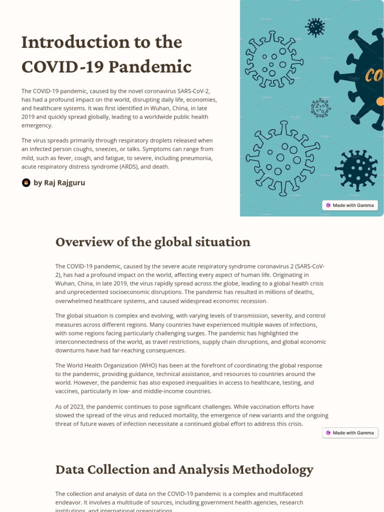 Introduction To The COVID 19 Pandemic | PDF | Pandemic | Public Health
