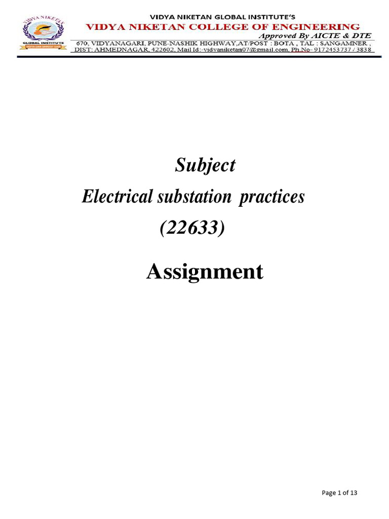 ESP Assignment | PDF | Electrical Substation | Capacitor