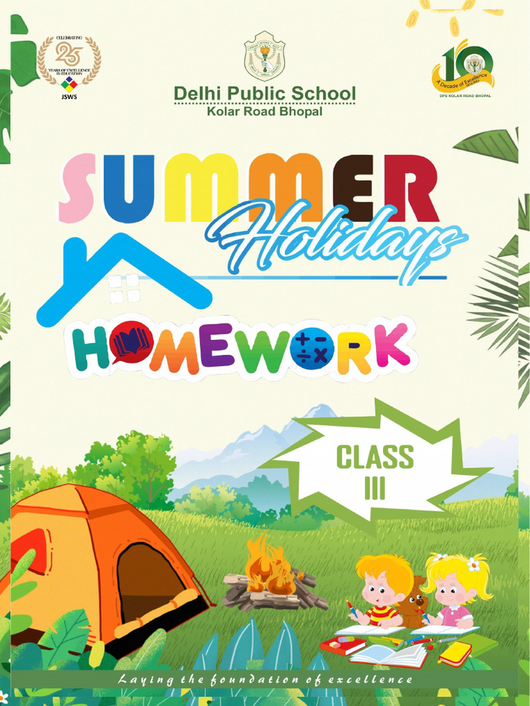 Class 3 Summer Holiday Homework | PDF | Languages | Foreign Language Studies