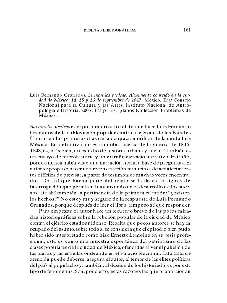 Luis Fernando Granados Suenan Las Piedras Alzamien | PDF | México