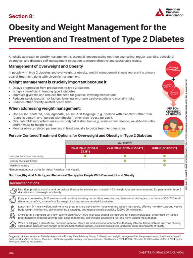 Ada 2024 Obesity | PDF | Obesity | Diabetes