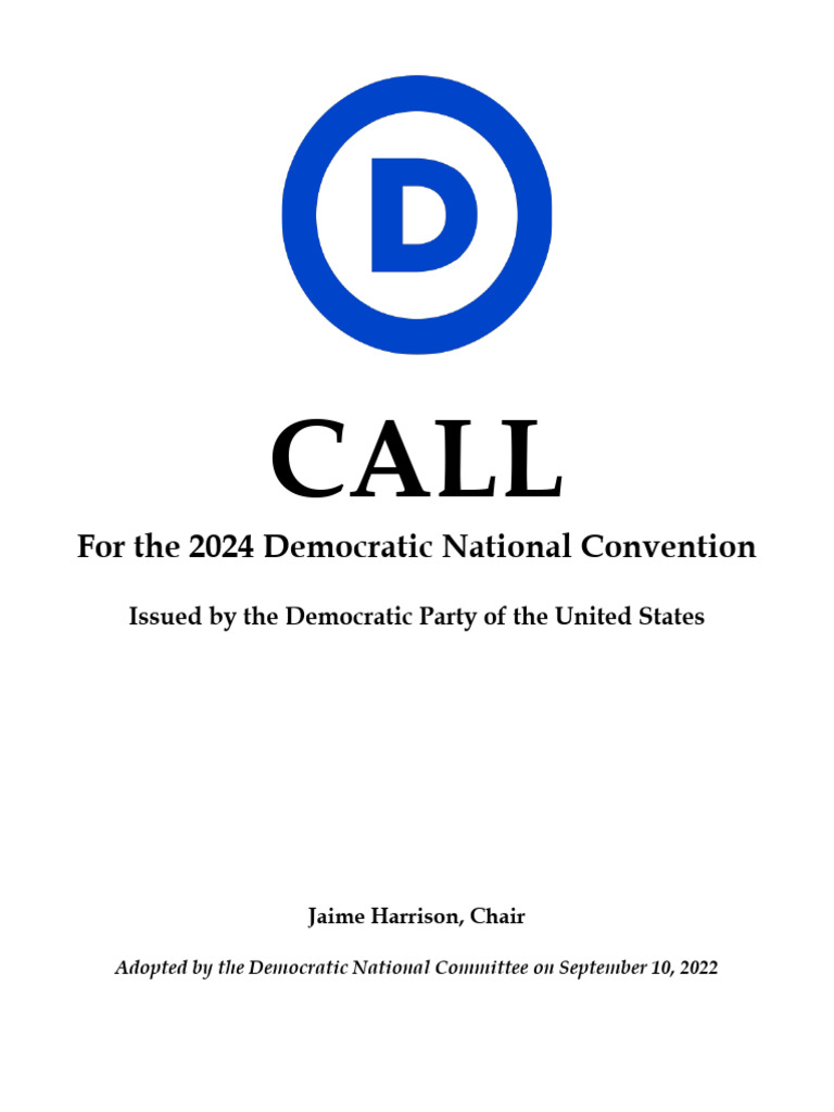 2024 DNC Call For Convention | PDF | United States Presidential ...