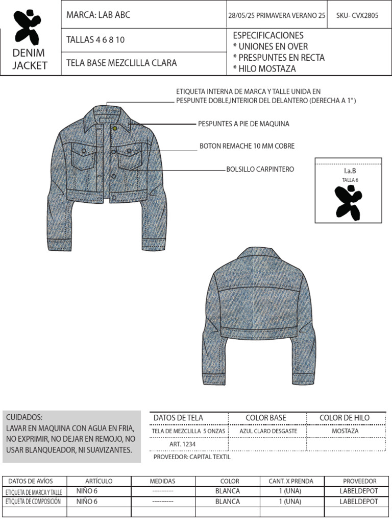 FICHA TECNICA denim | PDF