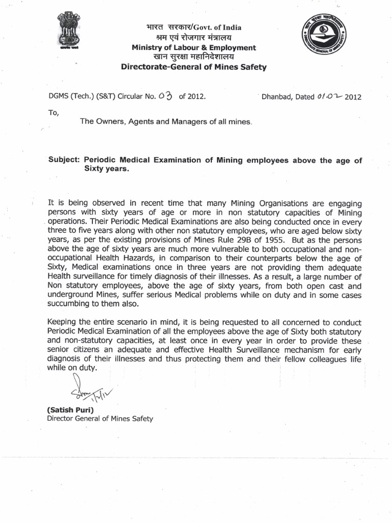 Periodic Medical Examination of Mining Employees | PDF