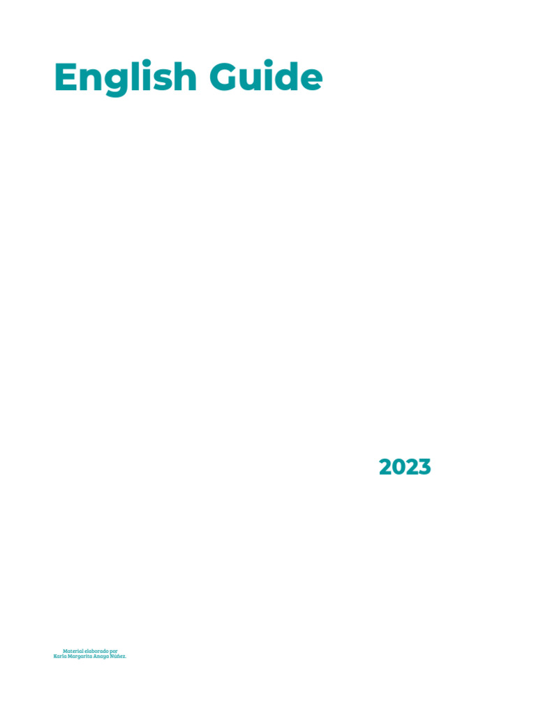 English Guide | PDF | Portuguese Language | Adjective