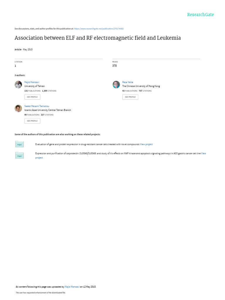 Yekta 1 | PDF | Leukemia | White Blood Cell