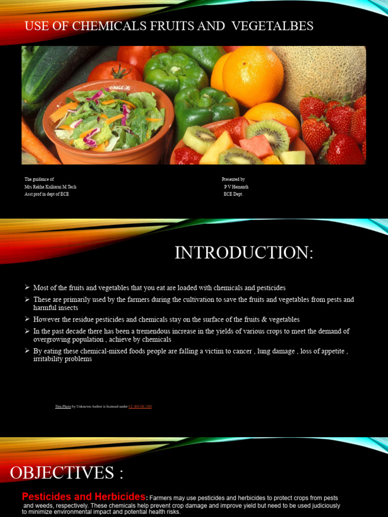 Use of Chemicals On Fruits and Vegetables | PDF | Agriculture | Pesticide
