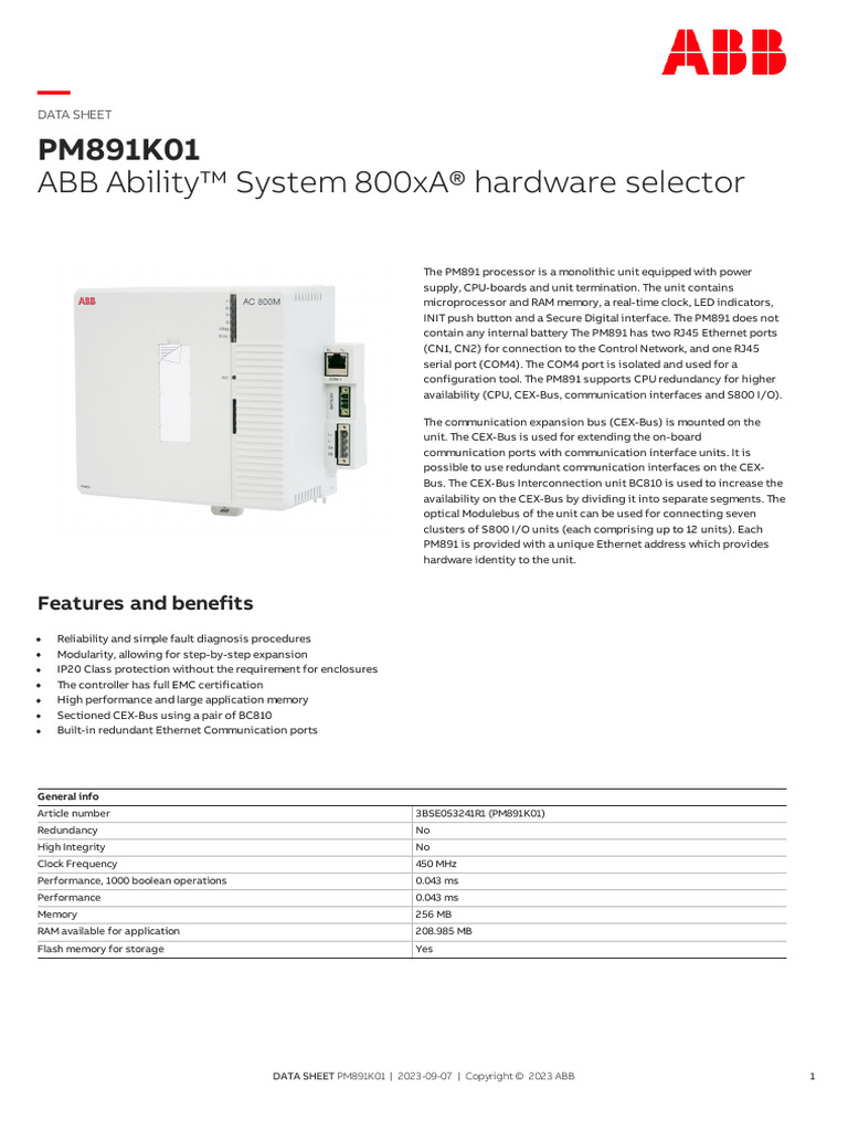 PM891K01 | PDF | Central Processing Unit | Input/Output