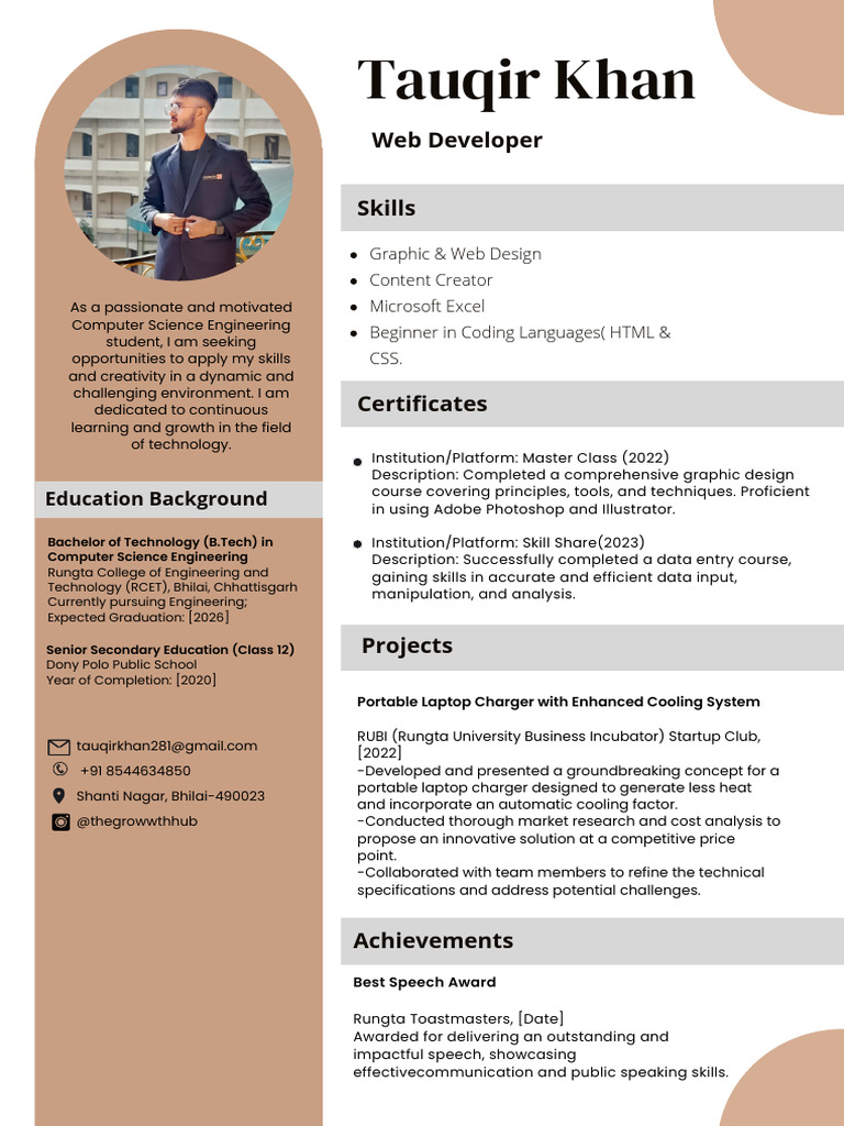 Web Developer Profile: Tauqir Khan | PDF | World Wide Web | Internet & Web