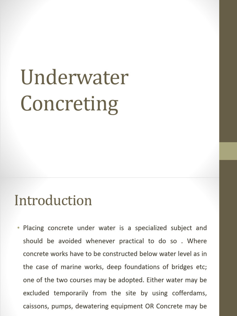 6.Underwater concreting | Download Free PDF | Concrete | Cement