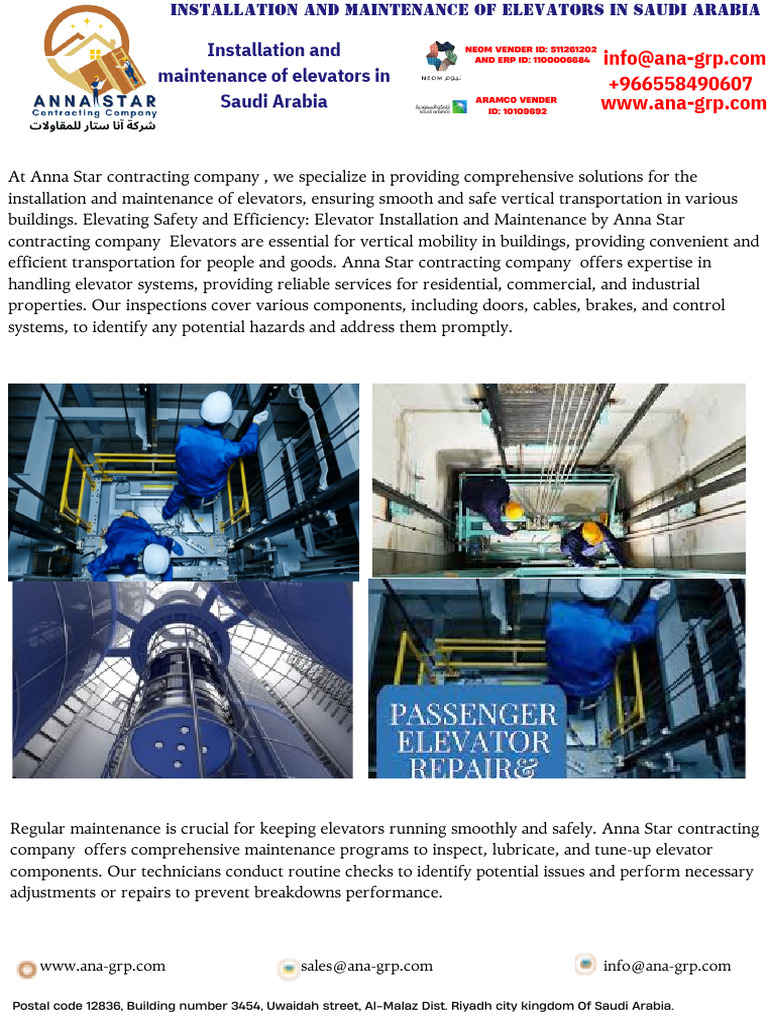 Installation and Maintenance of Elevators in Saudi Arabia | PDF ...