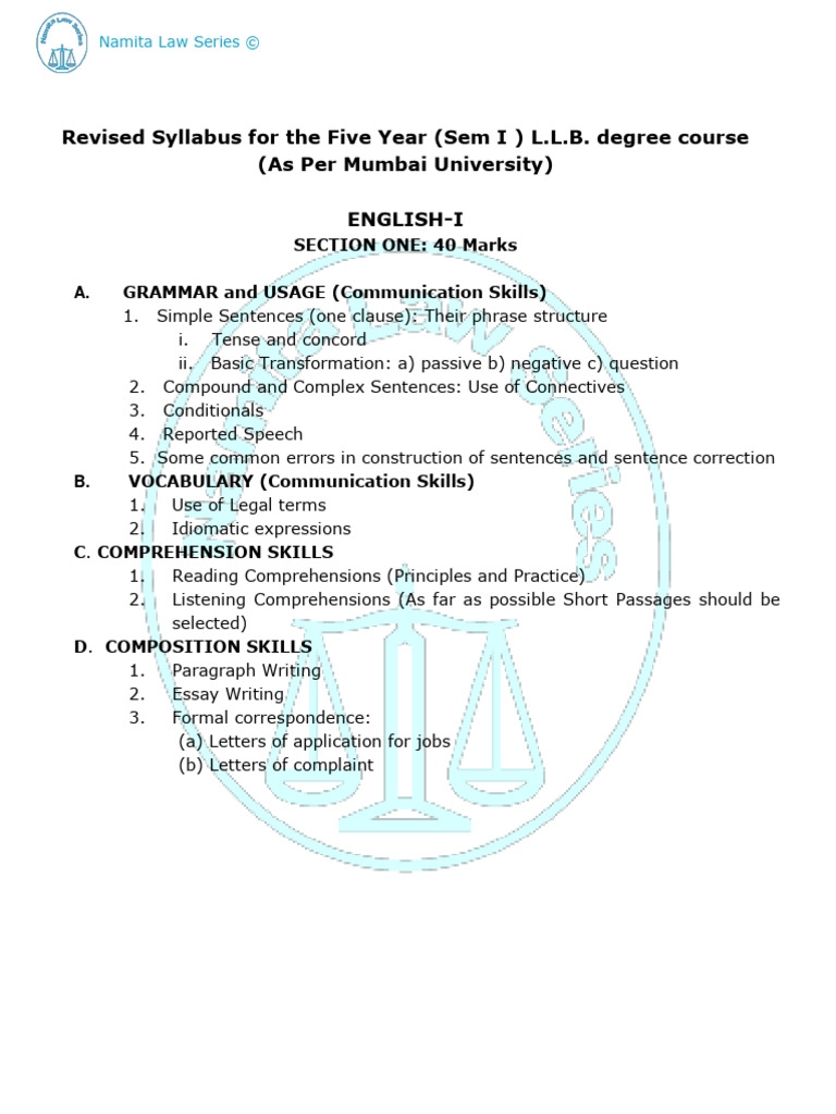 BLS LLB First Year - Semester 1 | PDF | Logic | Proposition