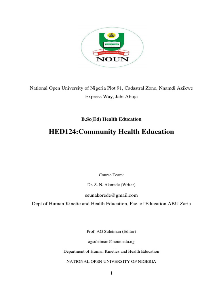 Community Health Education | PDF | Health Education | Public Health