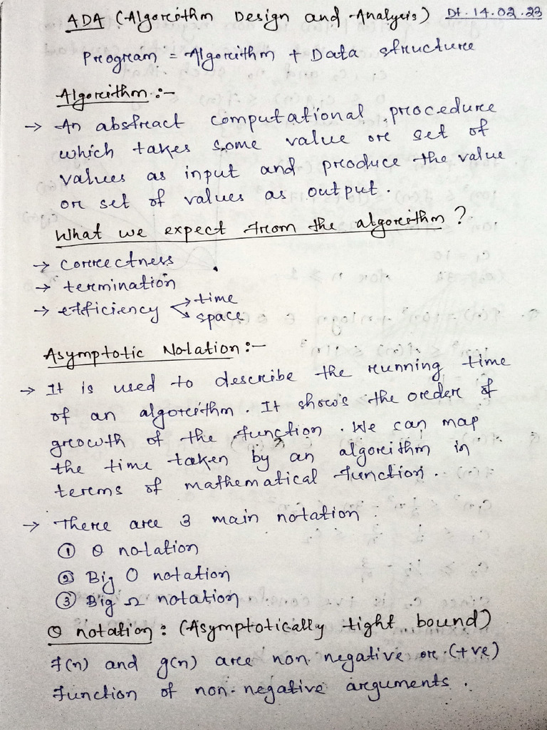 Ada Notes Mod-1 Completed | PDF