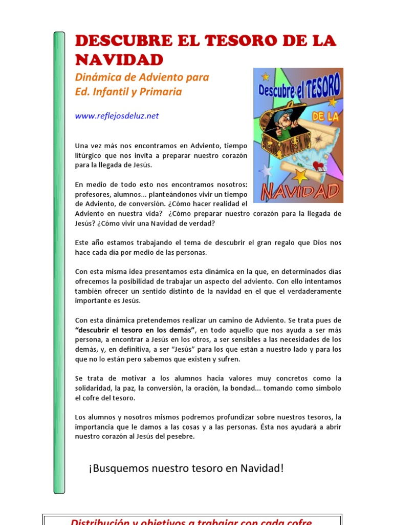 Dinamica El Tesoro de Navidad Inf - Prim | PDF | Adviento | Navidad