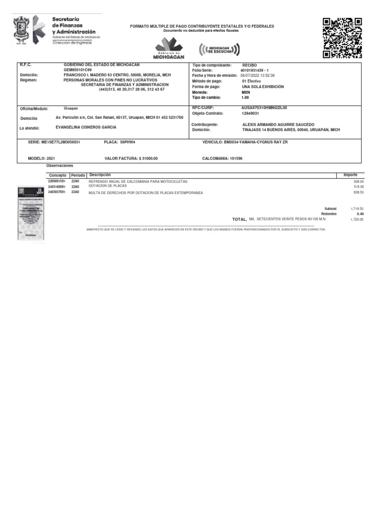 Alexis Armando Aguirre Saucedo Refrendo | PDF