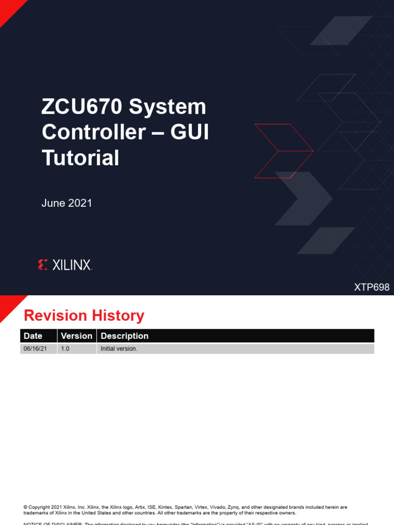 xtp698 Zcu670 System Controller Es 2021 1 | PDF | Booting | Calibration