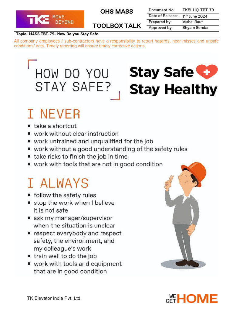 MASS TBT-79-How Do You Stay Safe | PDF
