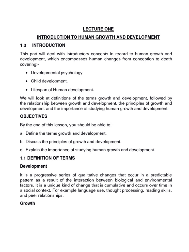Human G-Lecture 1 | PDF | Developmental Psychology | Psychology