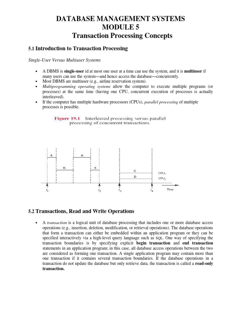 Module 5 - Tranasaction | PDF | Database Transaction | Acid