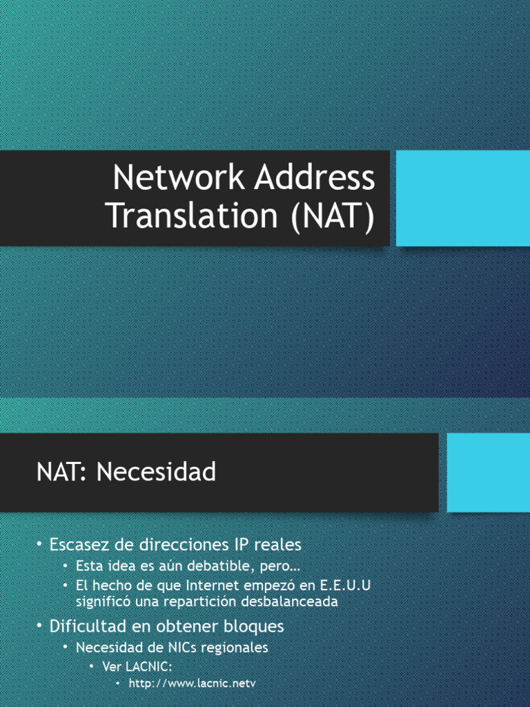 Conceptos NAT | PDF | Redes de computadoras | Red de computadoras