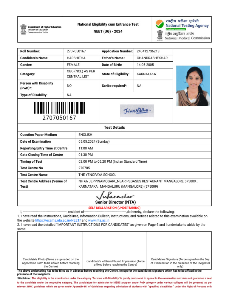 Neet | PDF | Identity Document