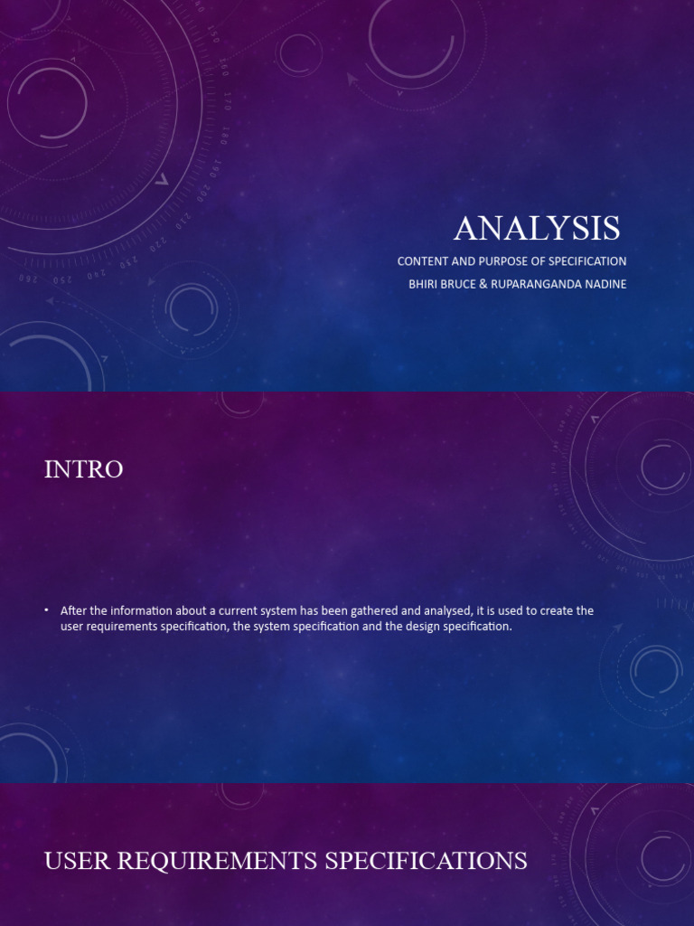 Analysis Presentation | PDF | Databases | Specification (Technical Standard)