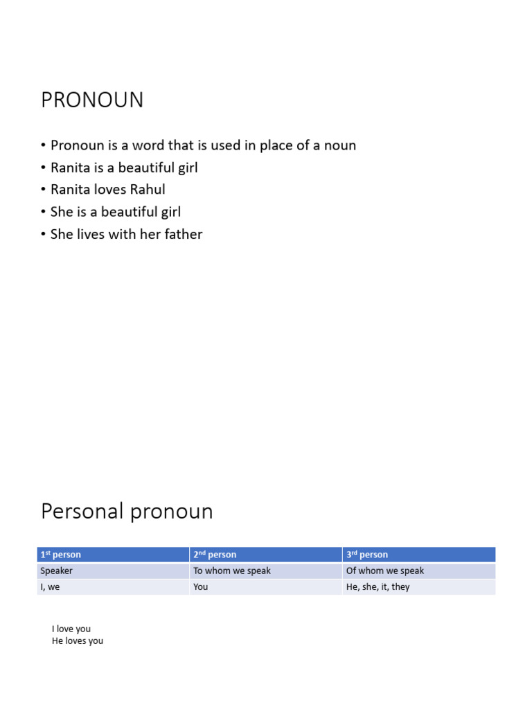 pronoun english | PDF | Plural | Grammatical Number