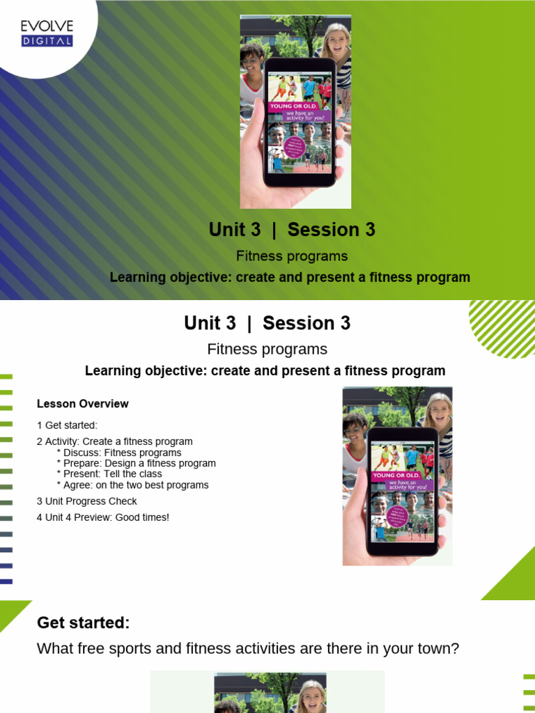 Unit 3 - Session 3: Fitness Programs | PDF | Career & Growth